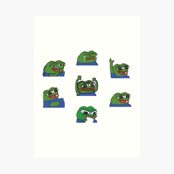 "Peepo Twitch Emotes Pack 1 Sticker" Art Print for Sale by BunHuya ...