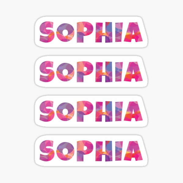 "Sophia cute name in pink color." Sticker by ocristianart | Redbubble