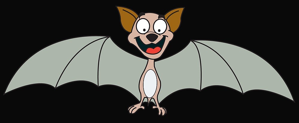 "HAPPY BAT" by wickedcartoons | Redbubble