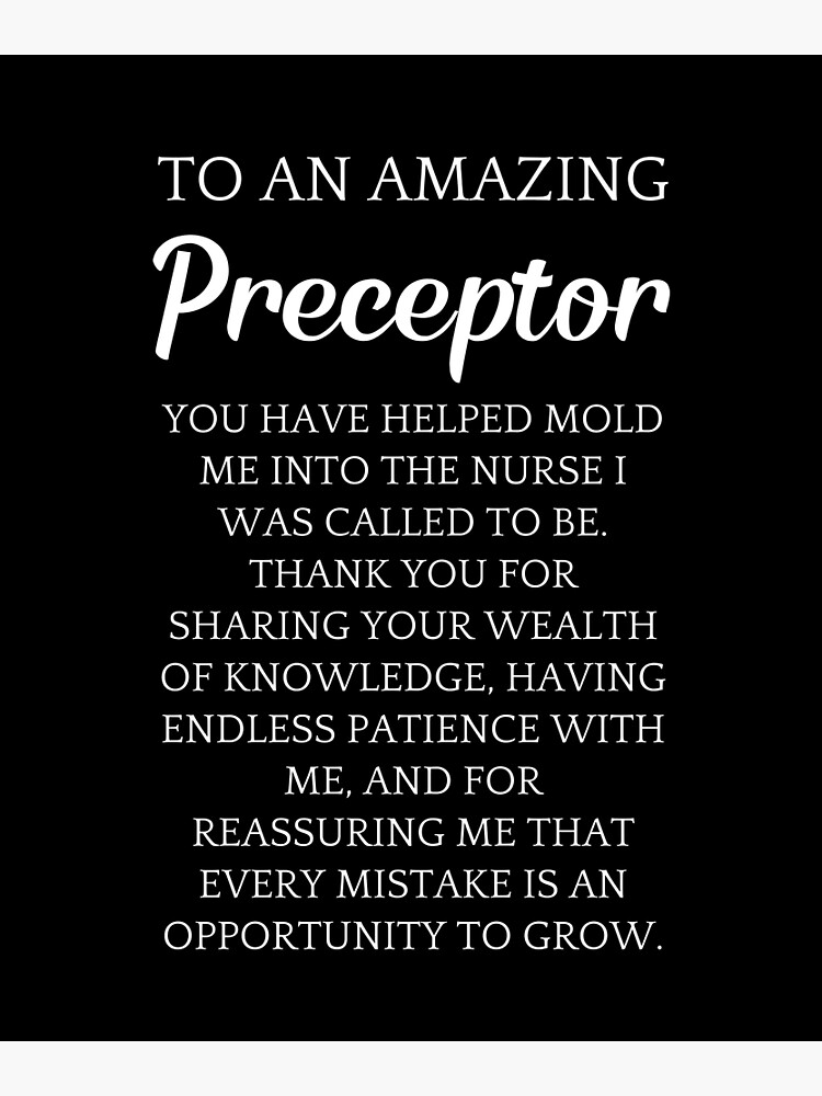 "To An Amazing Preceptor" Poster for Sale by GodsPeople | Redbubble