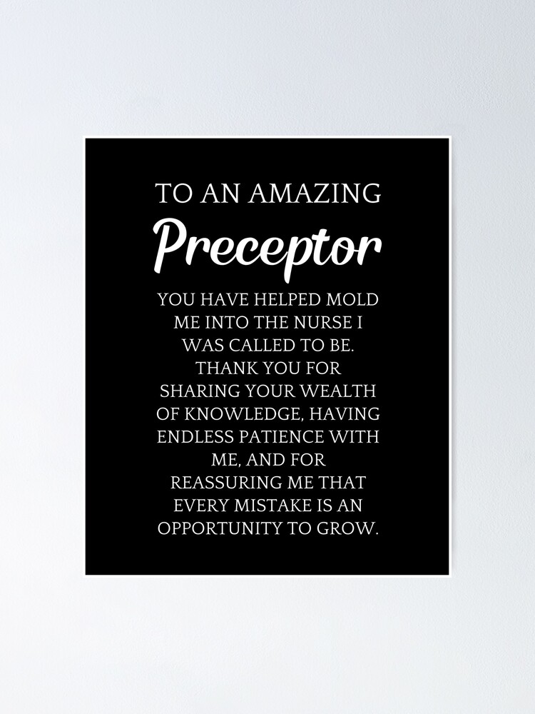 "To An Amazing Preceptor" Poster for Sale by GodsPeople | Redbubble