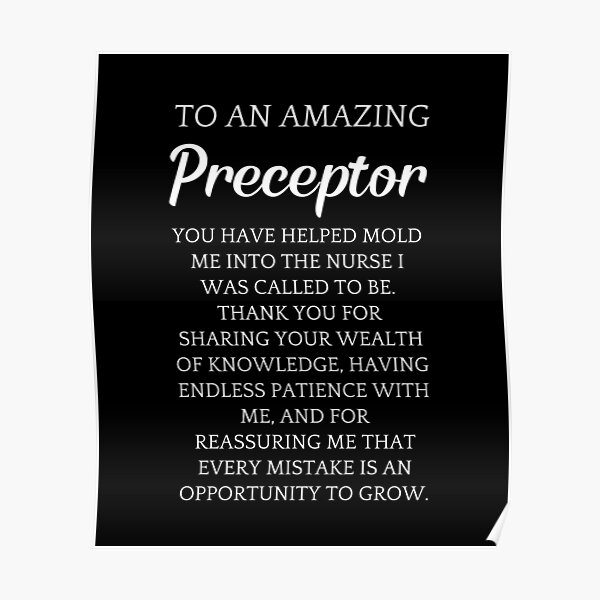 "To An Amazing Preceptor" Poster for Sale by GodsPeople | Redbubble