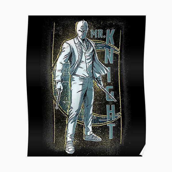 "Moon-Knight, Mr.Knight Batons and Crescentt Moon " Poster for Sale by ...