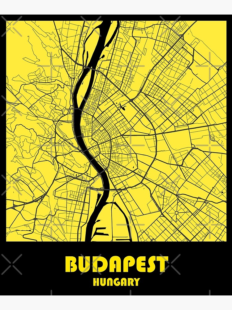 "CITY MAP ART PAINTING OF BUDAPEST" Poster for Sale by CPFdesign ...