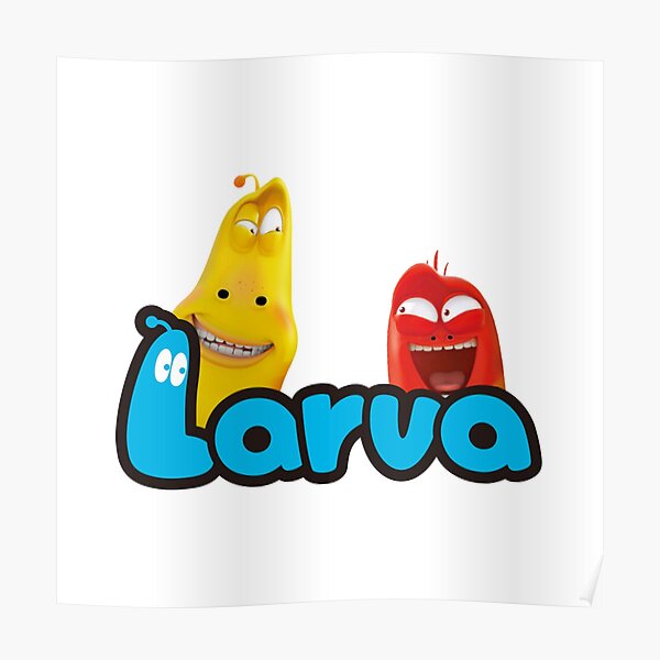 "Red Yellow and friends Larva Cartoon Comedy 1 2 3 4" Poster for Sale ...