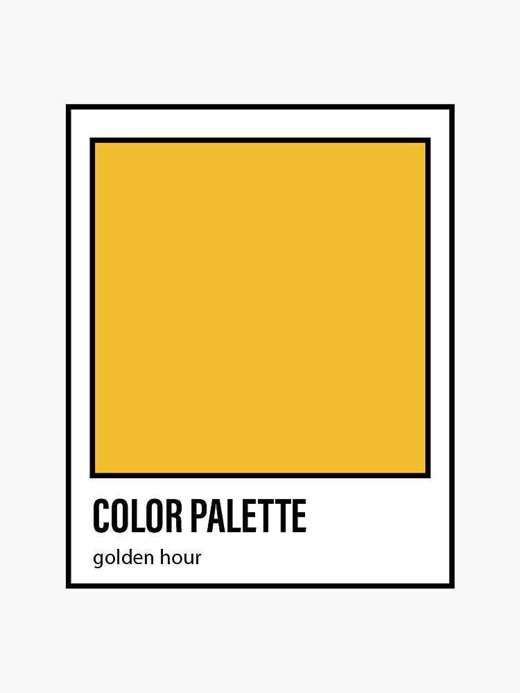 "Golden Hour Color" Sticker for Sale by mmk- | Redbubble