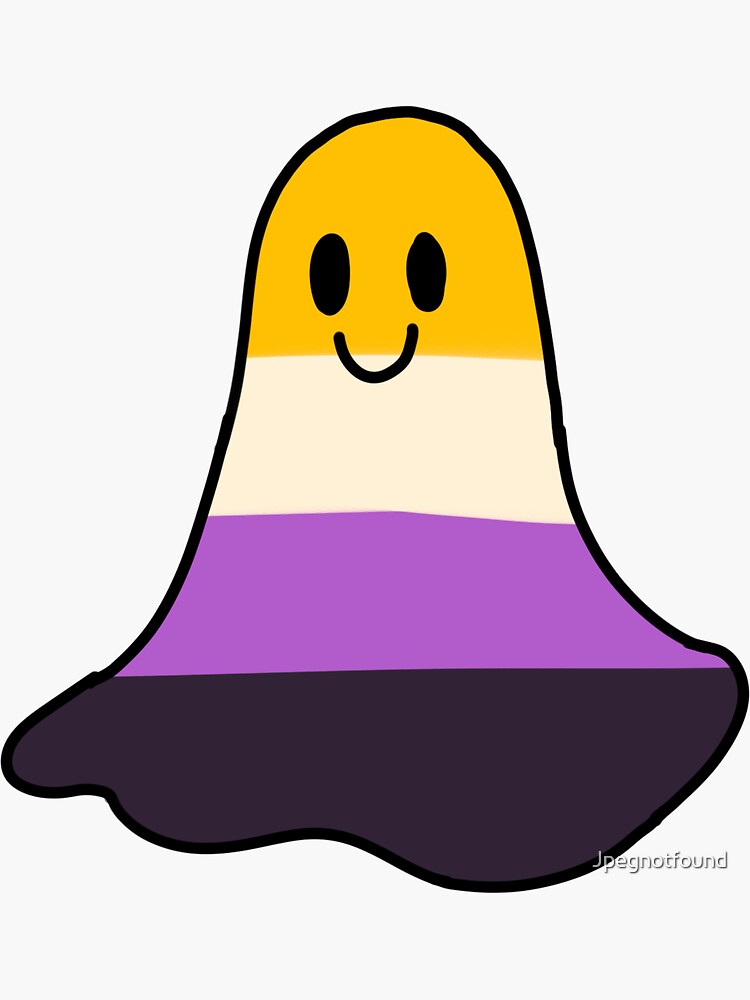"Non binary pride ghost" Sticker by Jpegnotfound | Redbubble