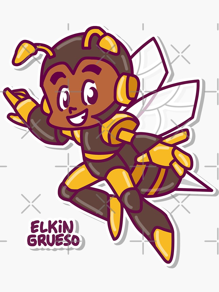 "OC+Bee (Afro Character)" Sticker for Sale by elkingrueso | Redbubble