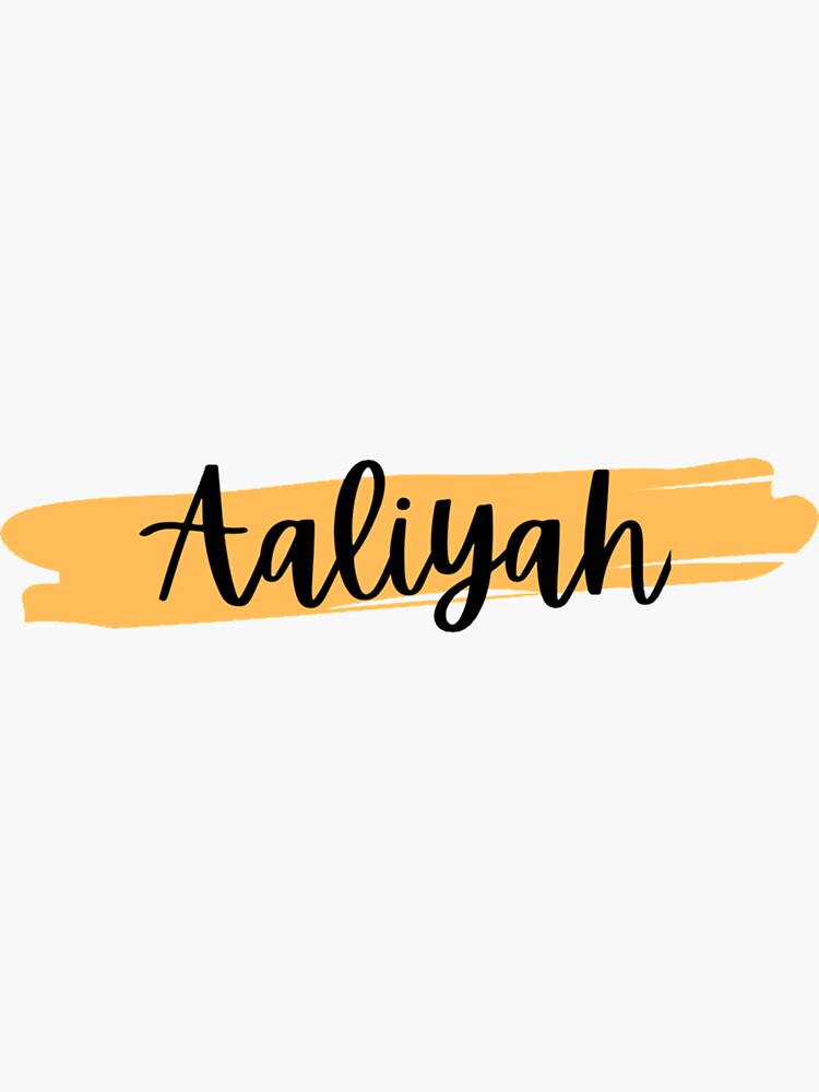 "Aaliyah Name Calligraphy Classi" Sticker for Sale by horrisptluleay7 ...