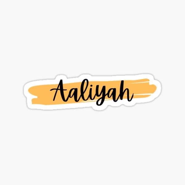 "Aaliyah Name Calligraphy Classi" Sticker for Sale by horrisptluleay7 ...