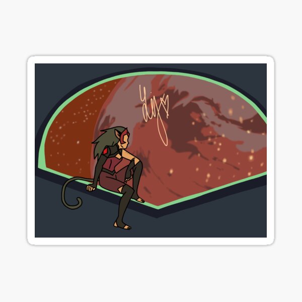 "Catra Gazing in Space" Sticker by liz-bh | Redbubble