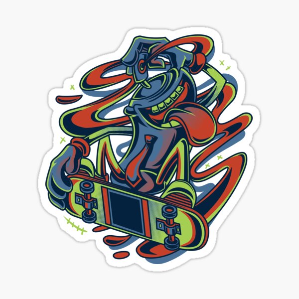 "Skaters Art" Sticker by Milkygmail | Redbubble