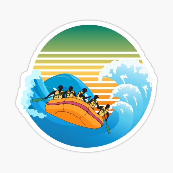 "Whitewater Rafting Life" Sticker by InspireMoment | Redbubble