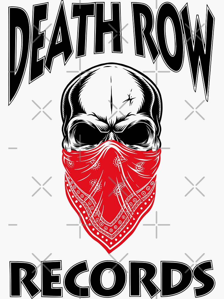 "death row records bandana skull" Sticker for Sale by RyszardPawlak ...