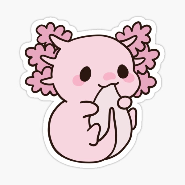 "Cute Axlotl Munchimal Kawaii Animal Enamel" Sticker for Sale by ...