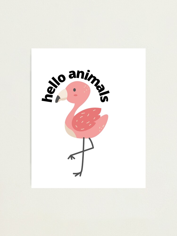 Lámina fotográfica «saluda a los animales,saluda a los animales,hola ...