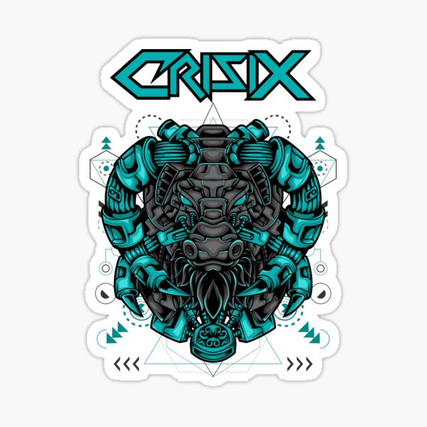 "Crisix metalhead moshpit" Sticker for Sale by Rikejo | Redbubble