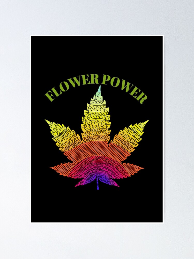 "Flower Power, Cannabis, 420 Weed, Men and Womens Marijuana Leaf ...