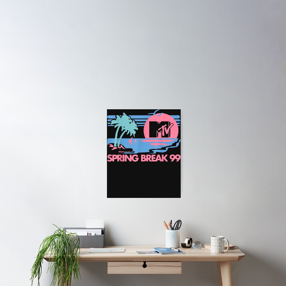"Mtv pastel colors beach spring break logo" Poster for Sale by ...