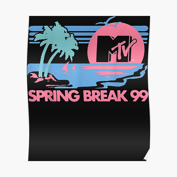 "Mtv pastel colors beach spring break logo" Poster for Sale by ...