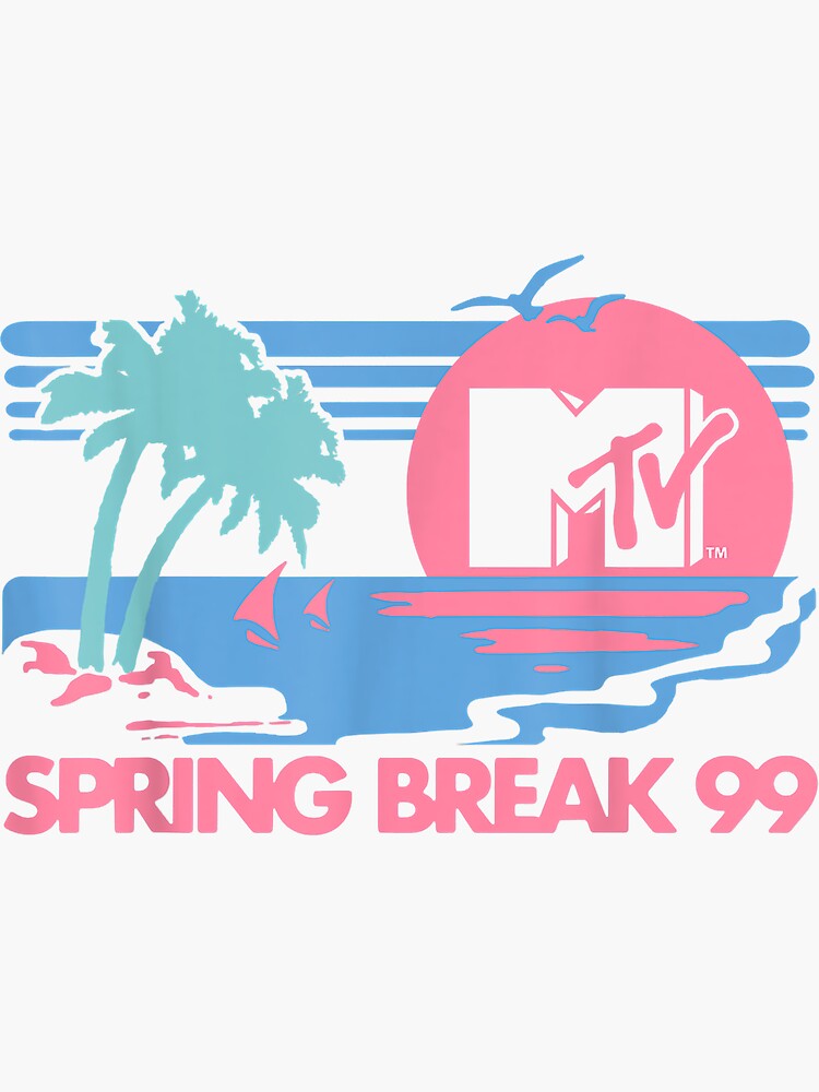 "Mtv pastel colors beach spring break logo" Sticker for Sale by ...