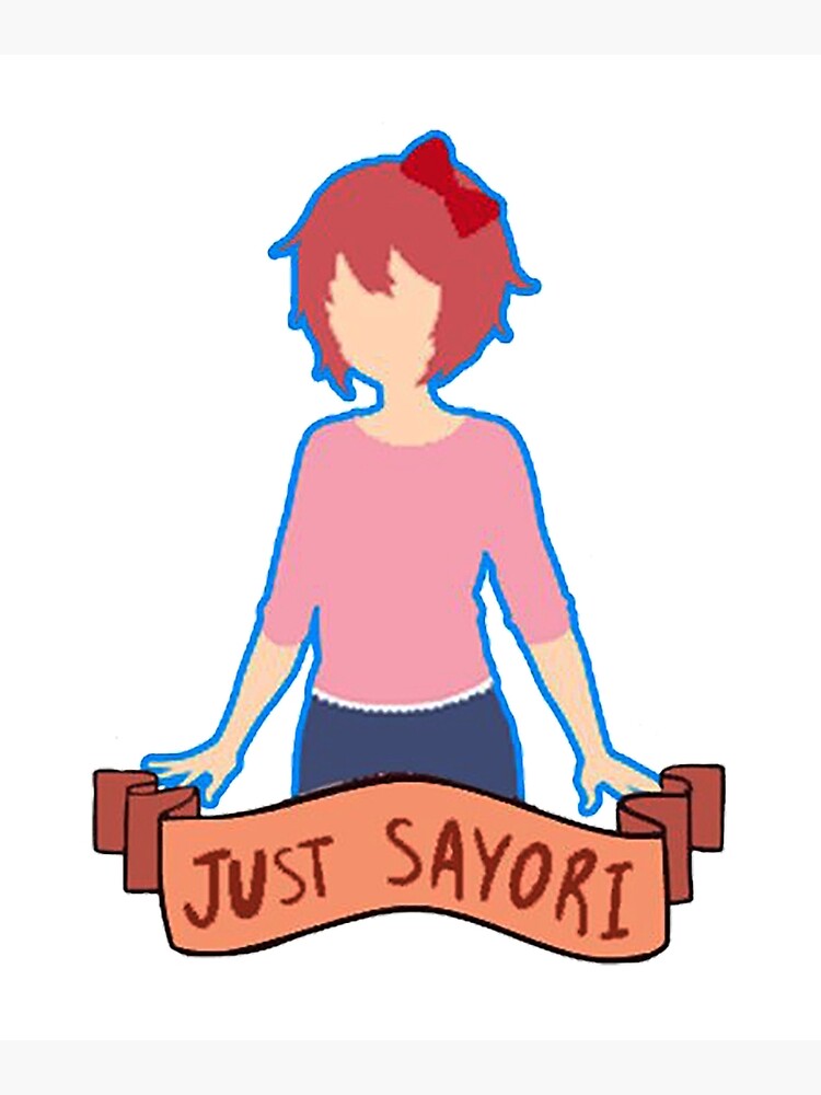 "just sayori ddlc " Poster for Sale by Moonquariuss | Redbubble