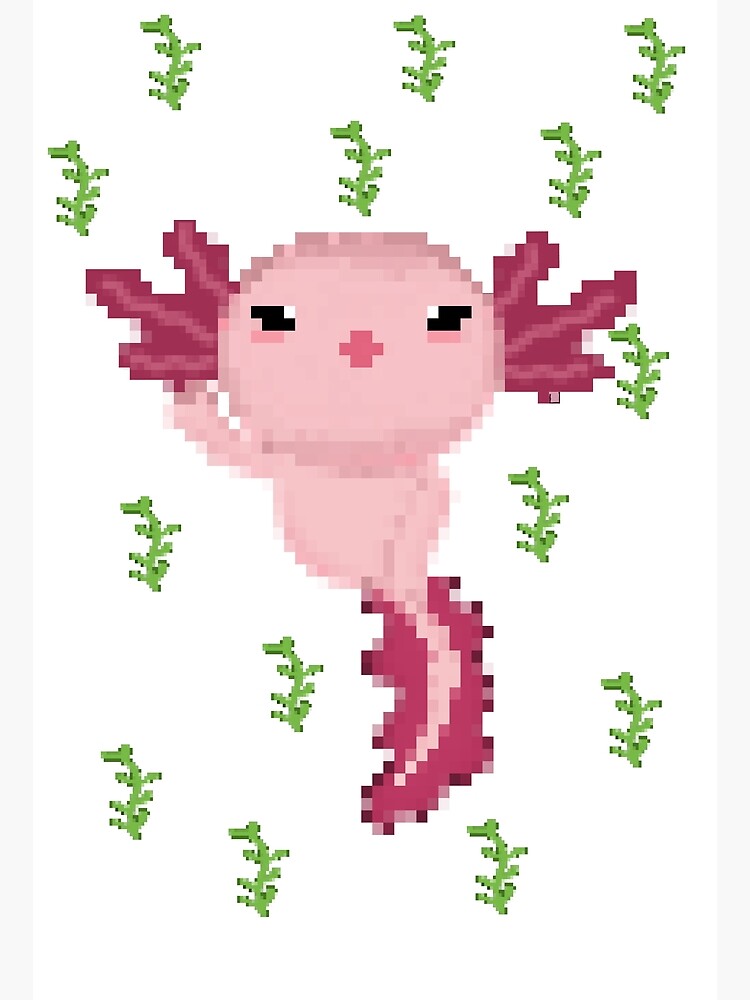 "axolotl pixel art" Poster for Sale by ayuxi | Redbubble