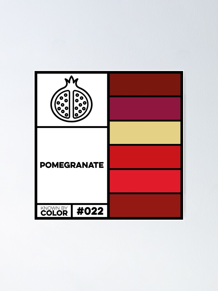 "Pomegranate colors" Poster for Sale by knownbycolor | Redbubble