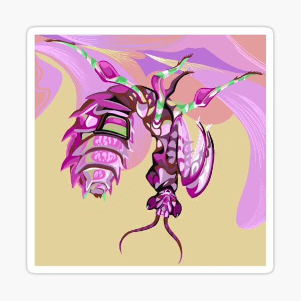 "African Flower Mantis" Sticker by AlvaArts | Redbubble