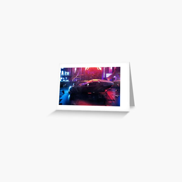 "BLADE RUNNER 2049 cyberpunk vehicle illustration" Greeting Card by ...