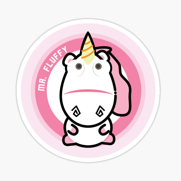 "Mr. Fluffy" Sticker for Sale by QUACKEN | Redbubble