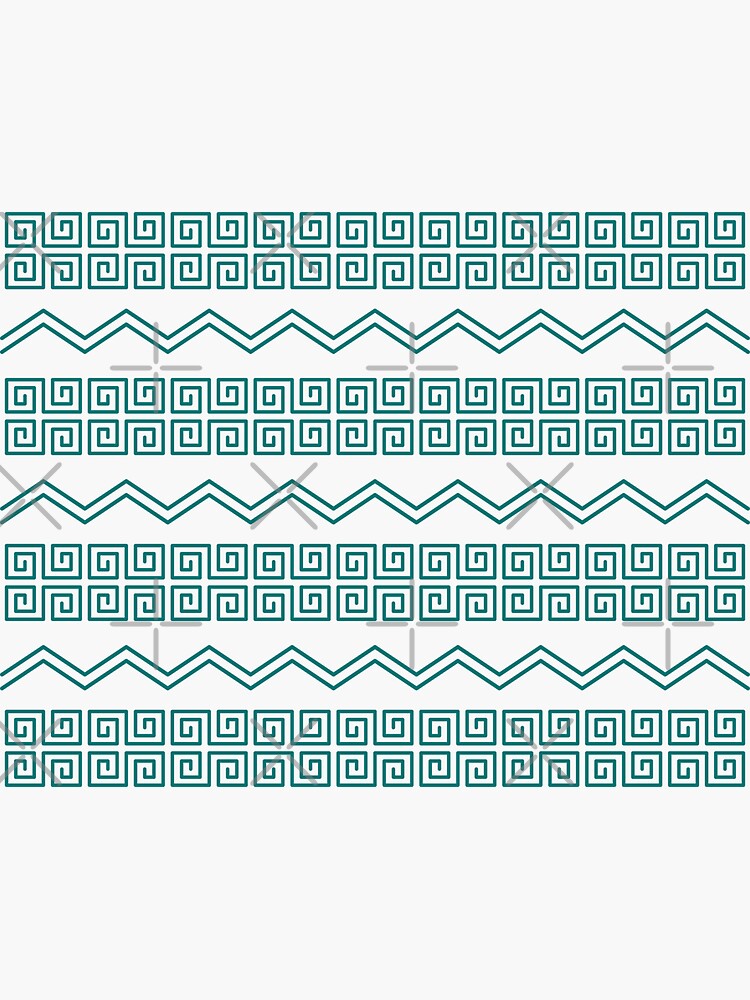 "Greek Green Spiral Pattern" Sticker for Sale by Cadecco | Redbubble