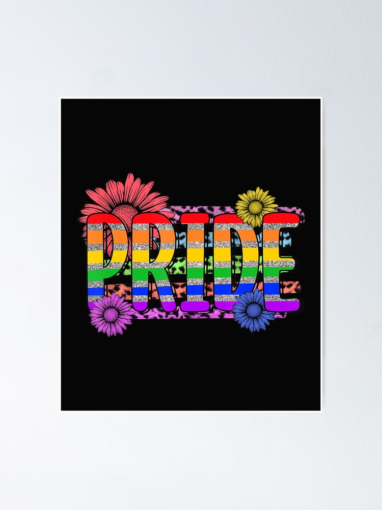 "Lgbtq Pride Month Lgbt Flag Leopard Rainbow Gay Lesbian" Poster for ...