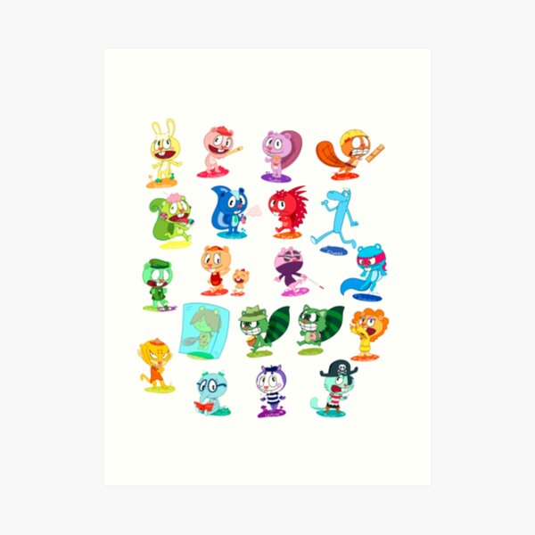 "Happy Tree Friends Characters Flippy Giggles Petunia Handy Toothy ...