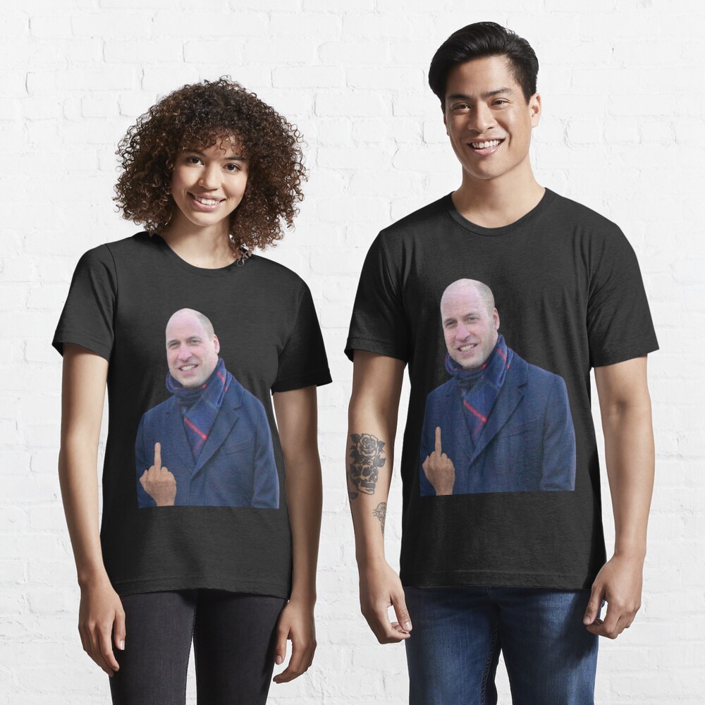 "Prince William Middle Finger Funny Platinum Jubilee Sticker" T-shirt ...