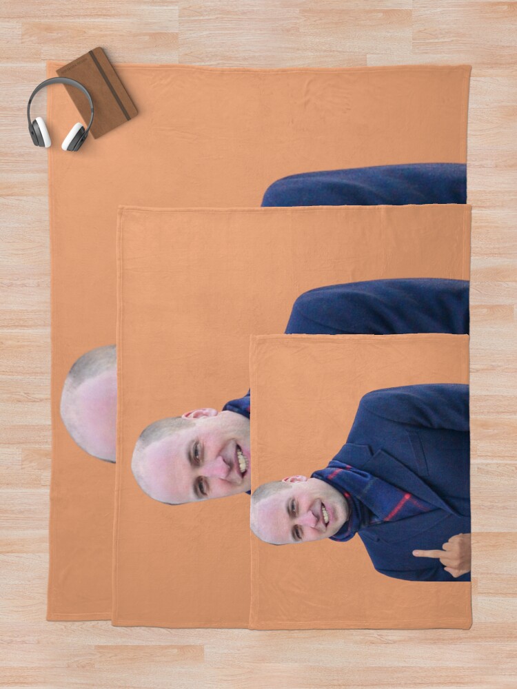 "Prince William Middle Finger Funny Platinum Jubilee Sticker" Throw ...