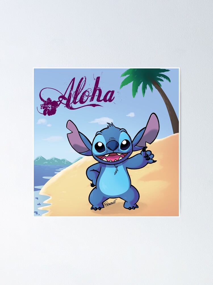 "Aloha from Stitch" Poster for Sale by TheTerence | Redbubble