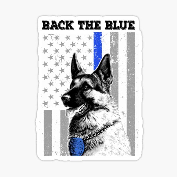 "Black The Blue Police Dog" Sticker for Sale by manhifiaw36 | Redbubble