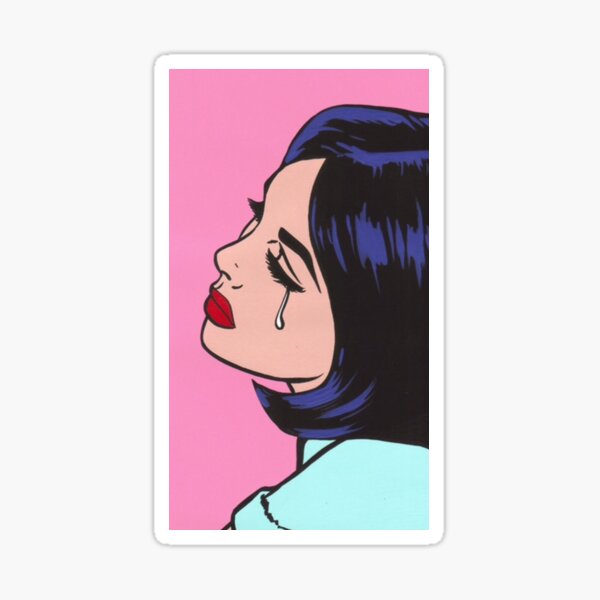 "sad girl" Sticker by arkhamscity | Redbubble