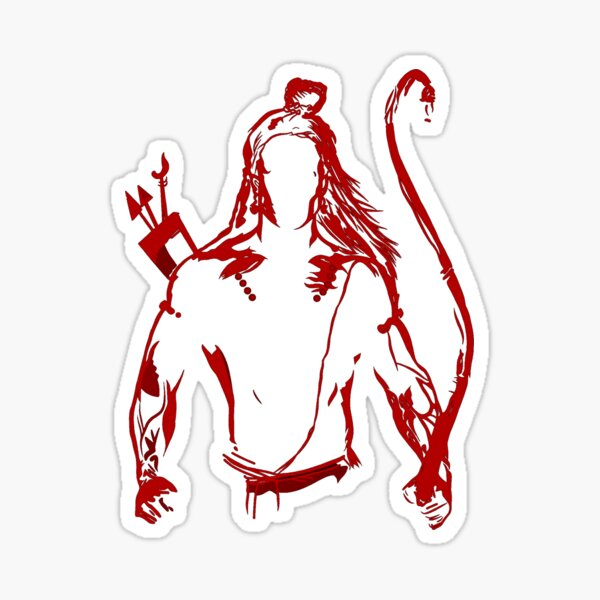 "red american indian" Sticker by dr-black | Redbubble