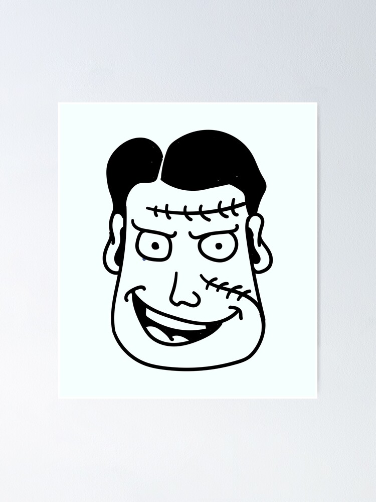 "Gost man face " Poster for Sale by Vaglestyle | Redbubble