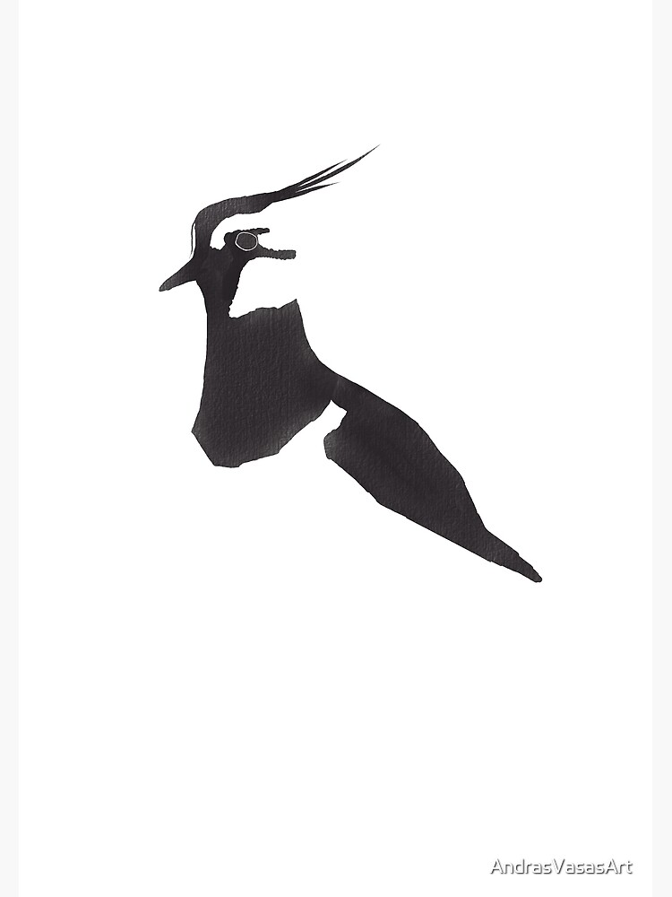 Northern Lapwing (only Black Colour) Premium Matte Vertical Poster