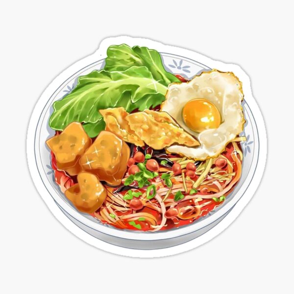 "Yum- sticker" Sticker for Sale by Thawbiya | Redbubble