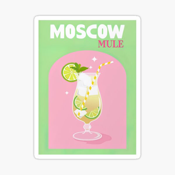 "Moscow Mule 2" Sticker for Sale by amelia-loggia | Redbubble