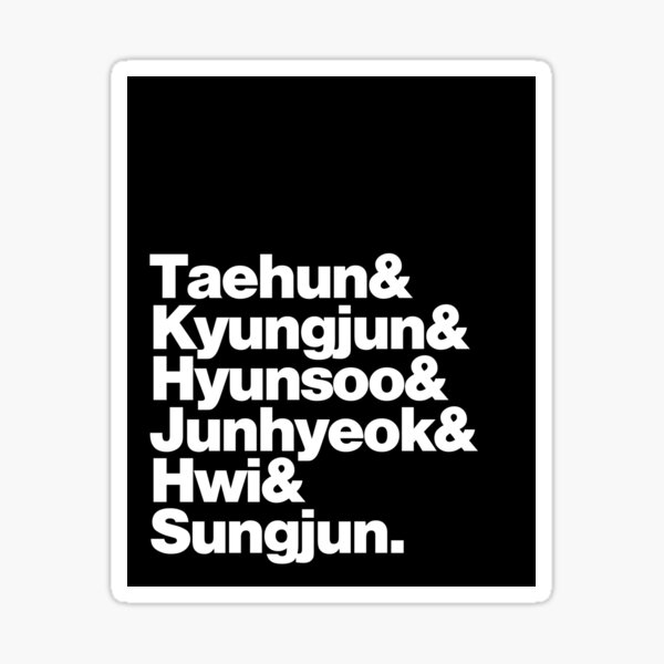 "TNX & members names" Sticker for Sale by lovely-day | Redbubble