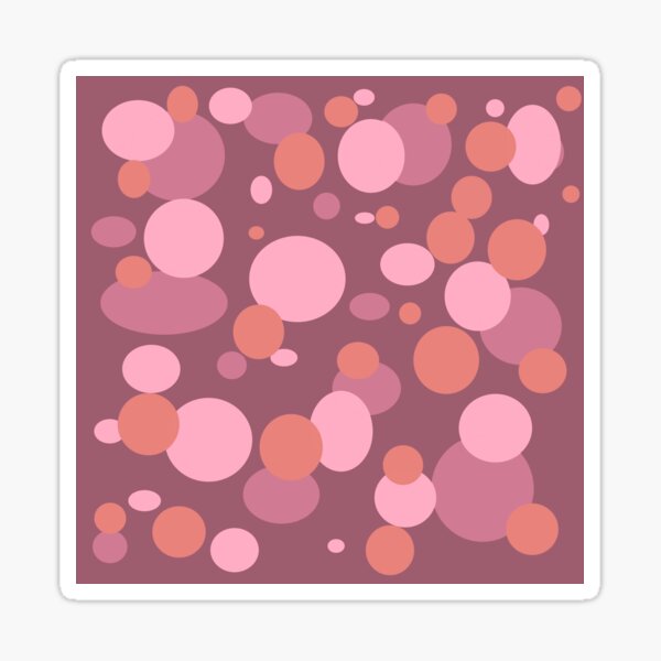 "Pattern prints pink bubbles" Sticker for Sale by TaxiFraise | Redbubble