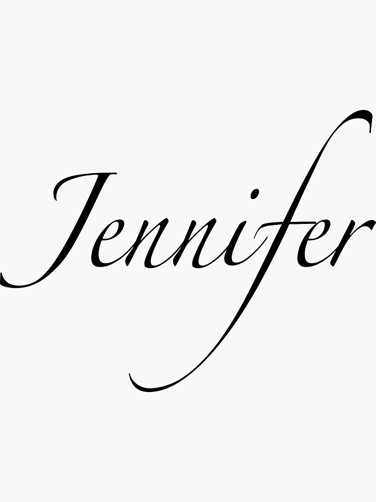 "Jennifer" Sticker by HUSEYINYILDIZ | Redbubble