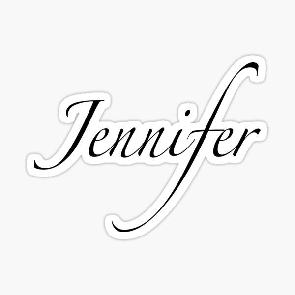 "Jennifer" Sticker by HUSEYINYILDIZ | Redbubble