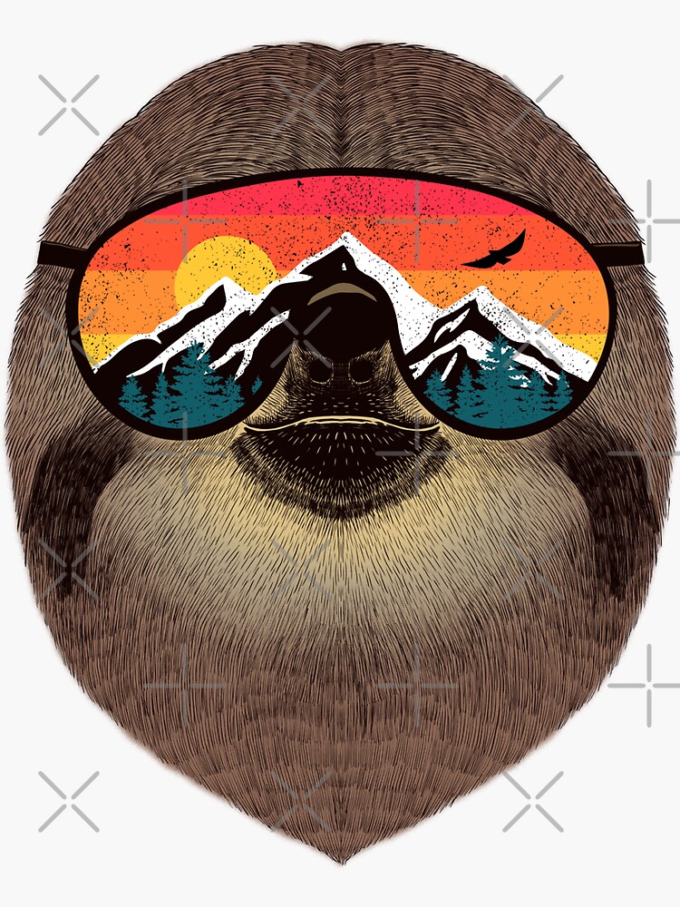 "Nap Travel - Sloth Adventure" Sticker for Sale by sachpica | Redbubble