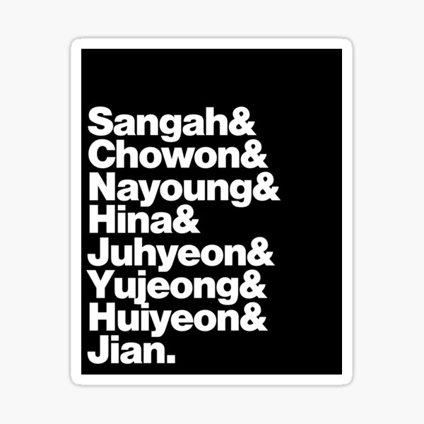 "LIGHTSUM & members names" Sticker for Sale by lovely-day | Redbubble